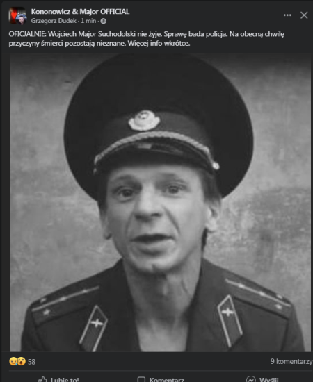 Major Suchodolski nie żyje. Ćpun, alkoholik i nieudacznik, ale też dobry człowiek, który napawał ...